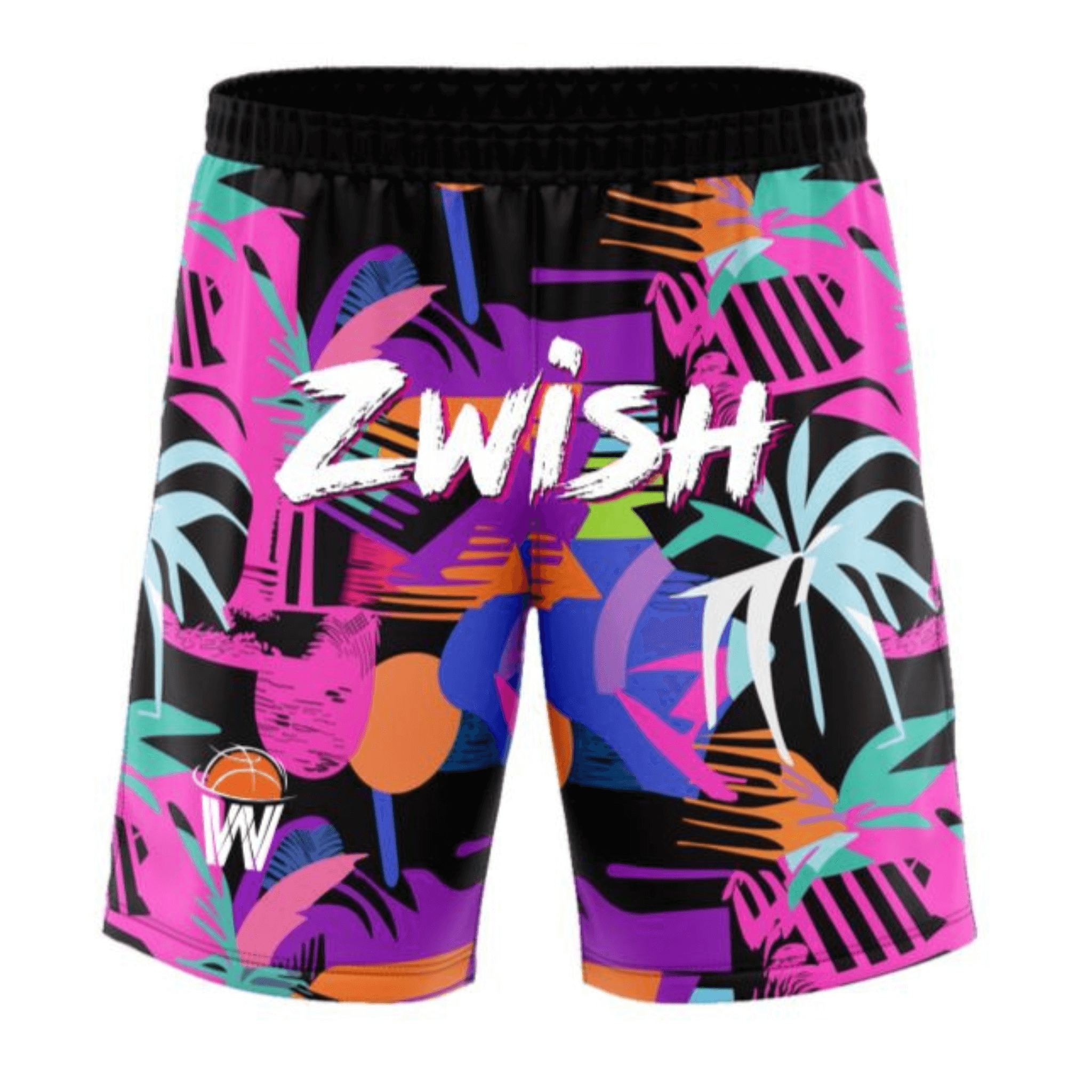 Palm Drip Basketball Shorts | Unisex Basketball Shorts | ZWISH